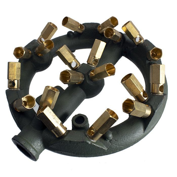 20-Jet Cast Iron Gas Burner | 110K BTU Commercial Wok Tandoori