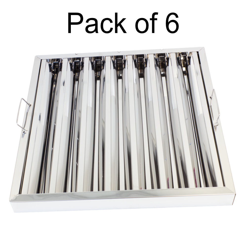 Commercial Canopy Grease Baffle Filter 395x395x48mm 6 Pack