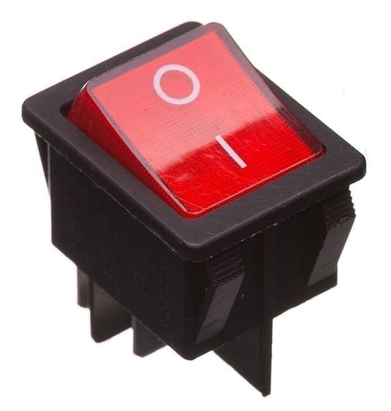 Lincat NE14 Rocker Switch Red Illuminated | UNDER CONTROL INSTRUMENTS LTD