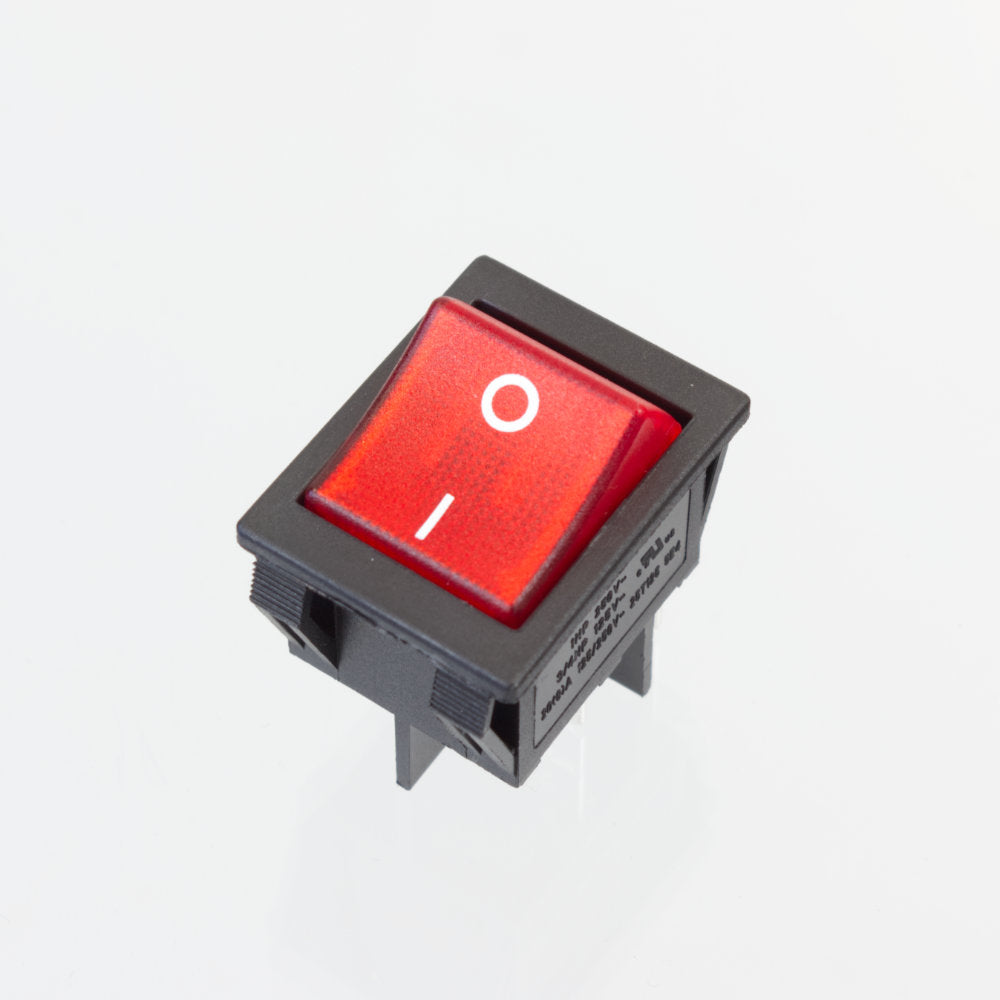 Double Pole Rocker Switch Red | 20A 250V | DPST Off-On