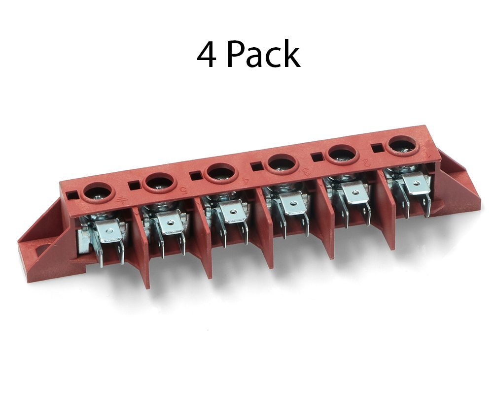 Universal 6 Pole Screw Mounted Oven Terminal Connector Block 40a/450v ...