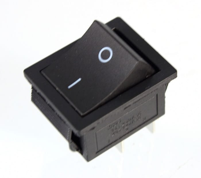 Double Pole Rocker Switch Black | UNDER CONTROL INSTRUMENTS LTD