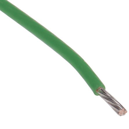 Green High-Temperature PFA Wire (Silver-Plated Copper) | 600V, 250°C